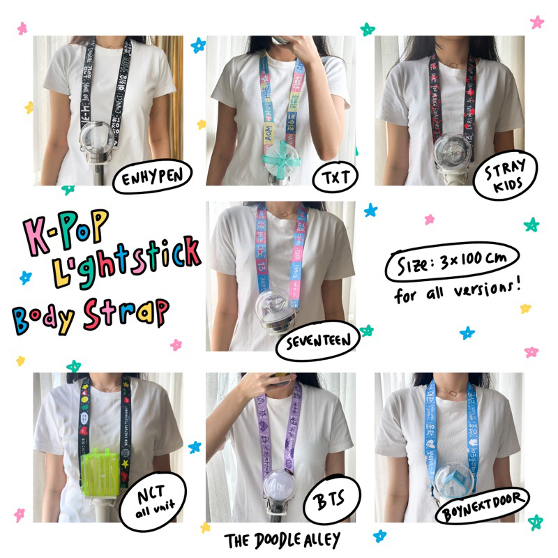 K-Pop Lightstick Body Strap | TXT ENHYPEN SEVENTEEN STRAY KIDS NCT ...