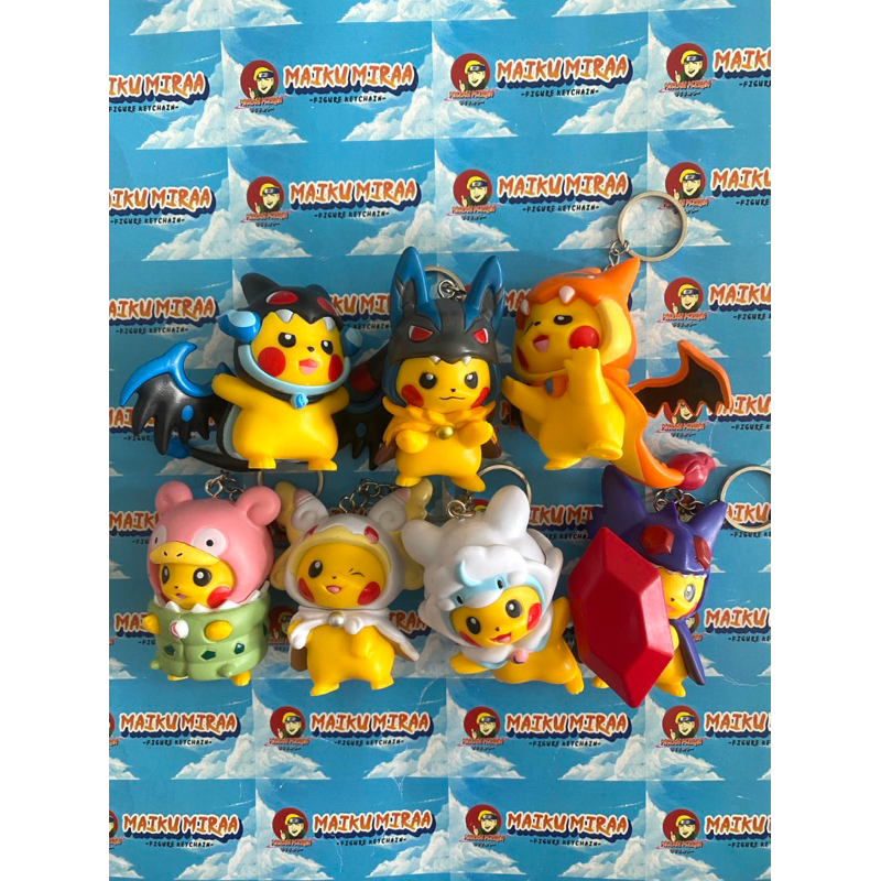 GANTUNGAN Figure Keychain / Keychain Pokemon Pikachu Cosplay mega ...