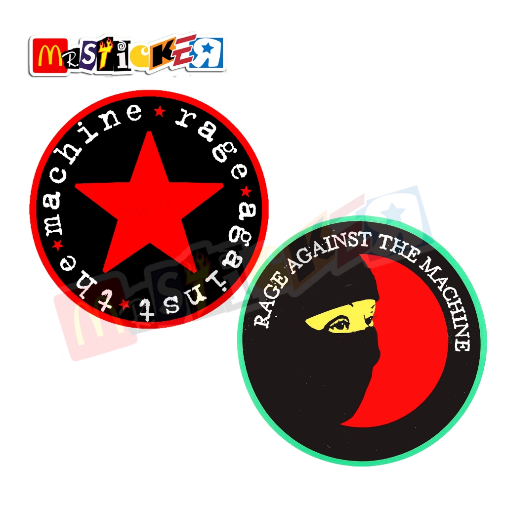 Rage Against The Machine band sticker logo rounded RATM sticker ...