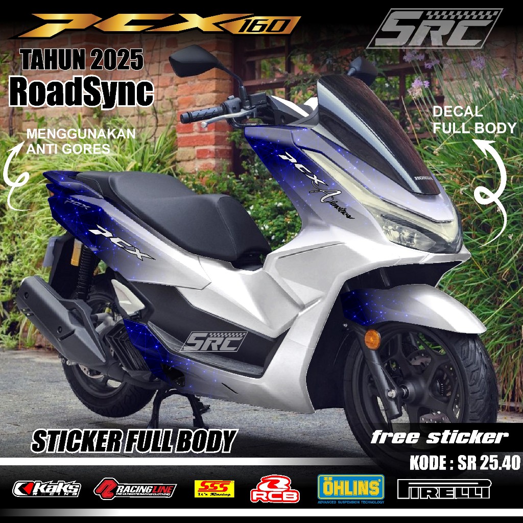 Full Body Sticker Honda Pcx 160 2025 RoadSync Sticker Pcx 160 CBS 2025 Adventure Gradation Star ...