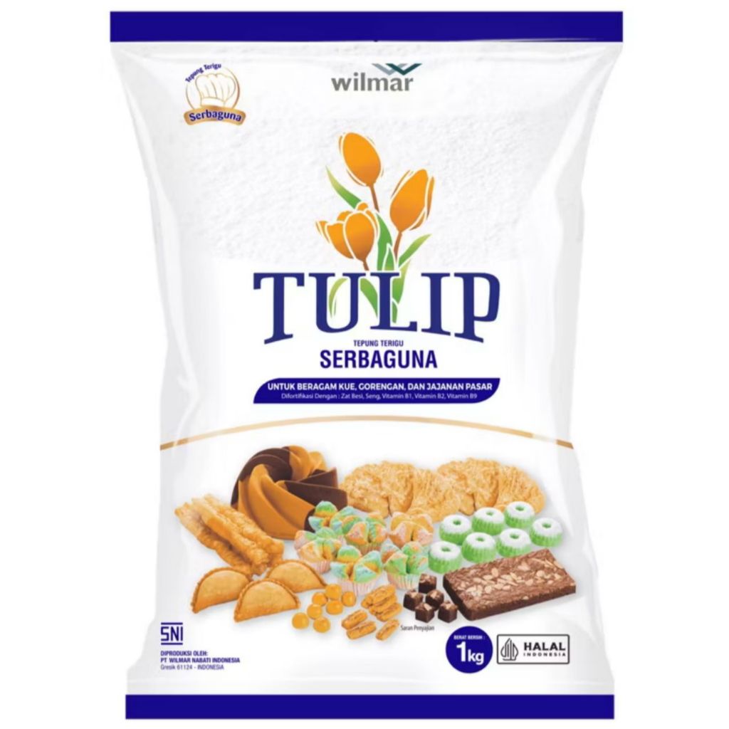 Tulip wheat flour packaged 1kg / Wheat flour packaged 1 kg | Shopee ...