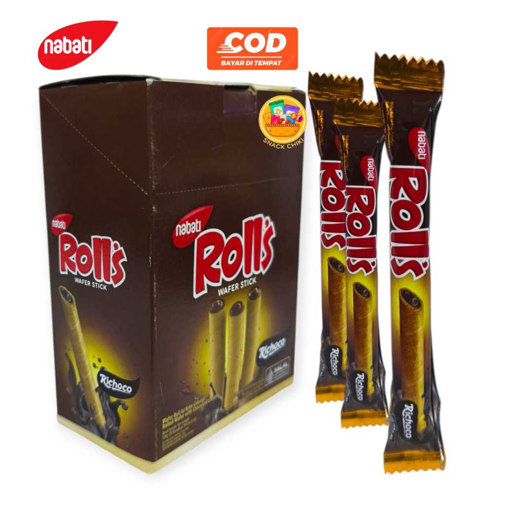 NABATI ROLLS WAFER STICK CHOCOLATE FLAVOR 1 BOX 20 PCS | Shopee Singapore