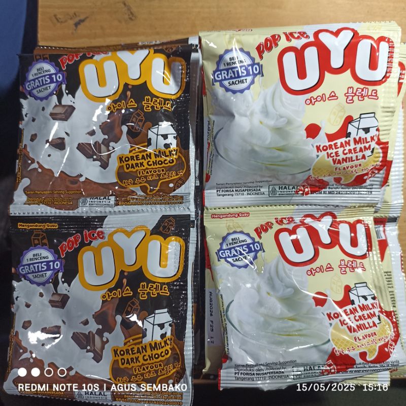 1 rcg pop ice uyu korean milky contains 20 pcs (buy 10 get 10 free ...