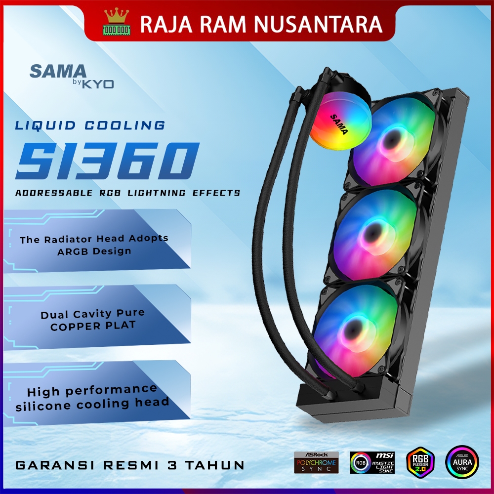 KYO SAMA SI360 BLACK FRGB AIO Liquid Cooling 360mm AIO 360 OFFICIAL ...