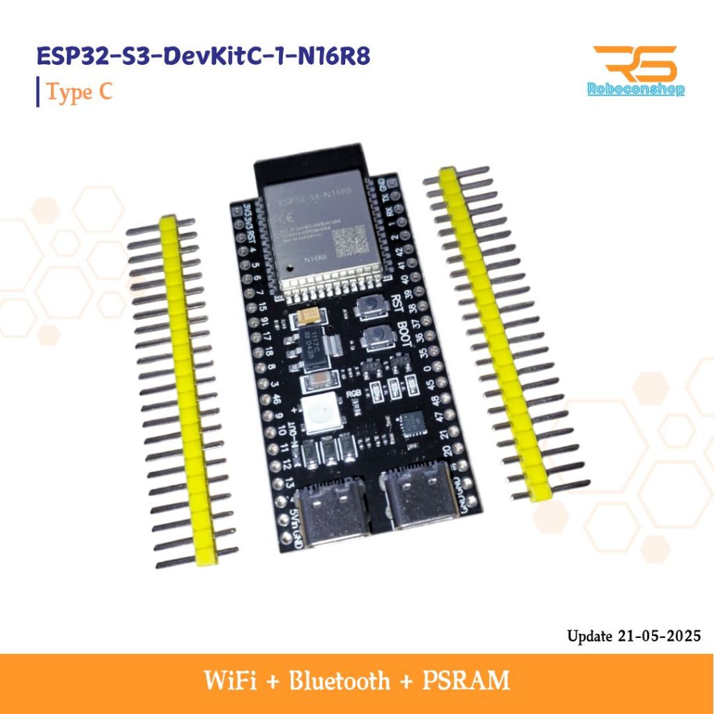ESP32 S3 DevKitC N16R8 Development Board WiFi Bluetooth PSRAM ESP 32 ...