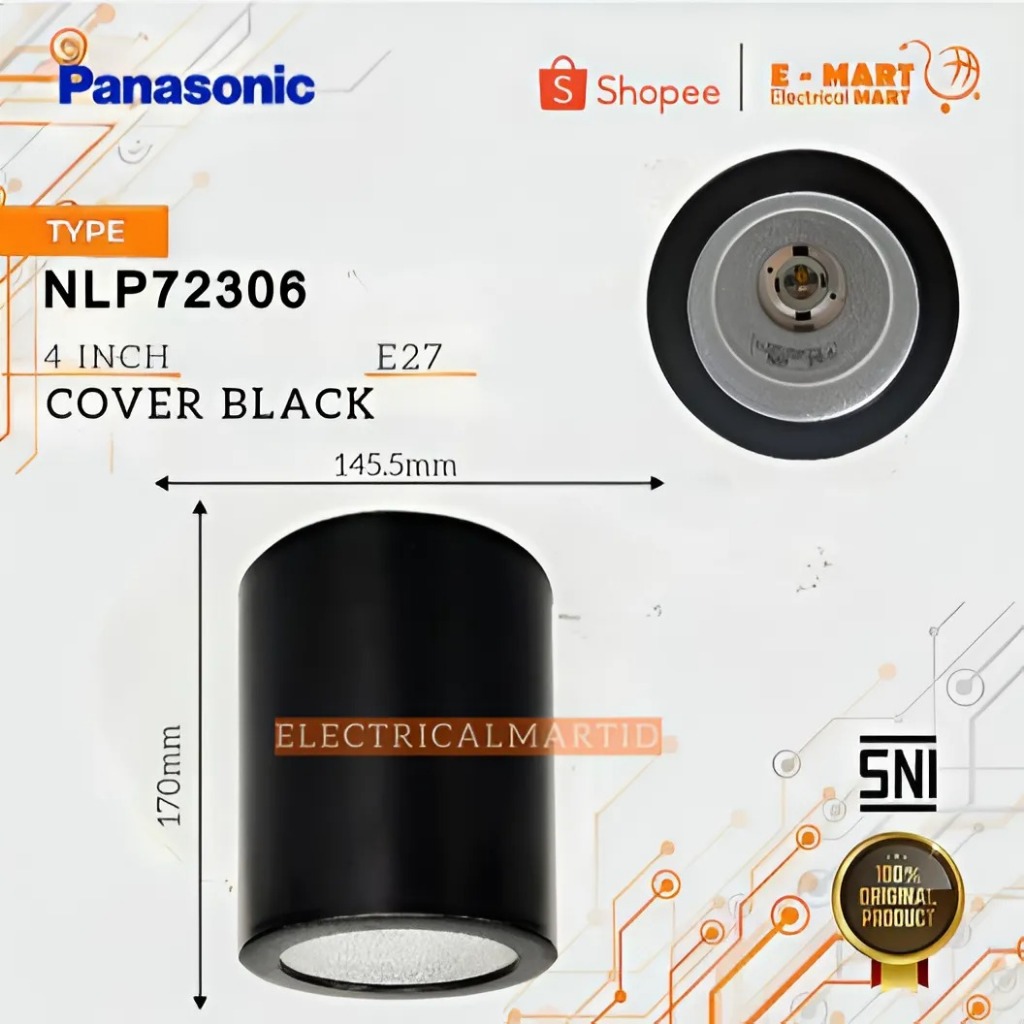 PANASONIC Kap Downlight Outbow OB 4" E27 Round NLP72306 NLP72305 ...