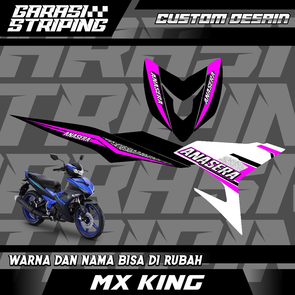 UNGU CUSTOM STRIPING TRANSPARENT VARIATIONS MX KING STICKER LATEST COOL ...