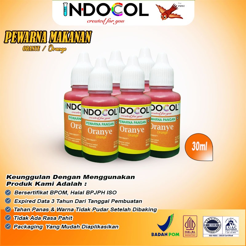 INDOCOL ORANYE LIQUID DYEING (1 DOZEN = 12 BOTTLES x 30ml) | Shopee ...