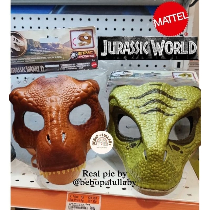 [100% Original MATTEL] JURASSIC WORLD DINO BASIC MASK DINOSAUR MASK ...