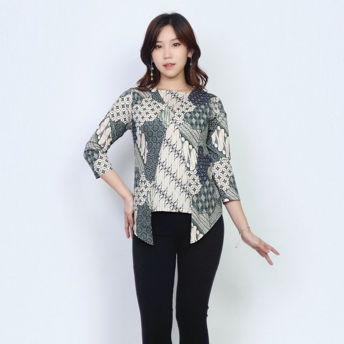 Women's Batik - Long Sleeve Batik Top 601 Mrs1 | Shopee Singapore
