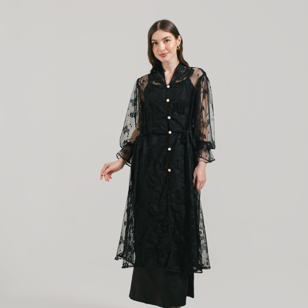 Vintage House Mandy Tunic (Long Tunic Ribbon Brocade Eid) | Shopee ...