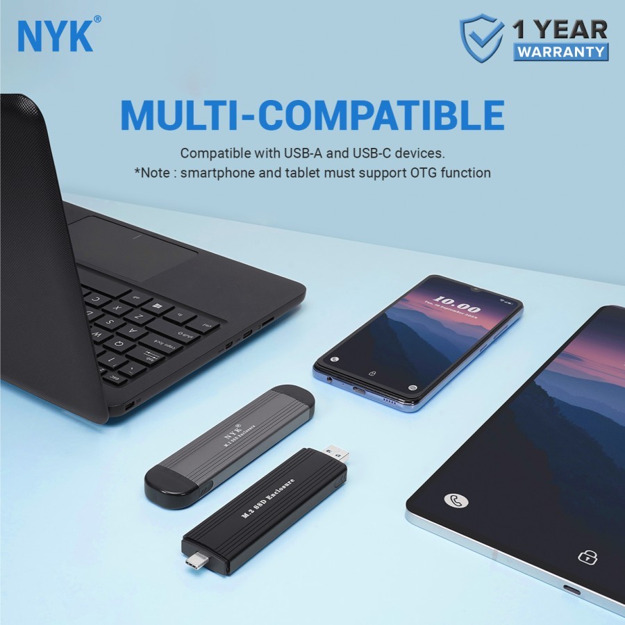 Case Casing SSD M2 NVME External Portable Dual Connection USB / Type-C ...