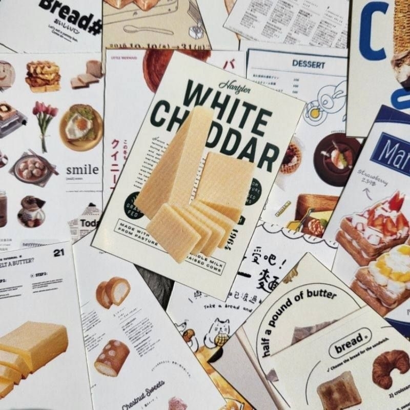 [MIN ORDER 8K] 16pcs AESTHETIC FOOD STICKER/ AESTHETIC BREAD STICKER ...