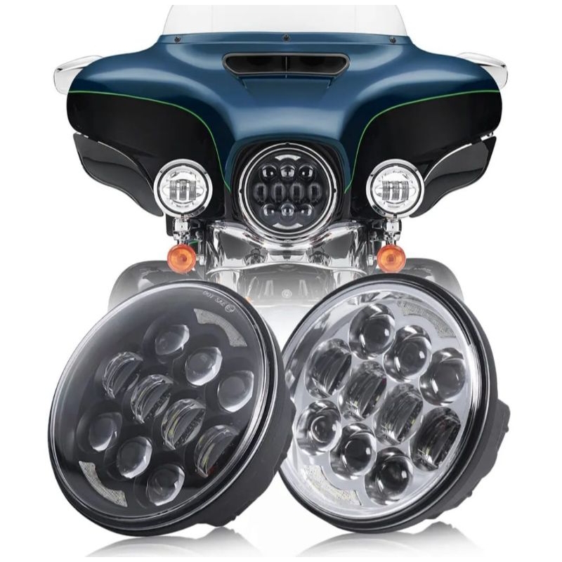 Headlamp Daymaker Spider LED 5.75 inch Harley Davidson Piaggio Benelli ...