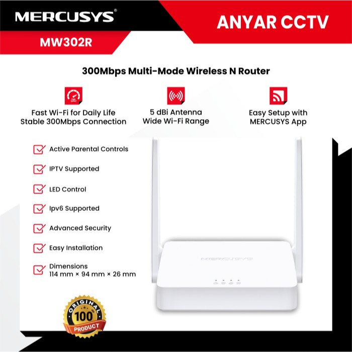 Mercusys MW302R Multi-Mode Wireless N Router 300Mbps | Shopee Singapore