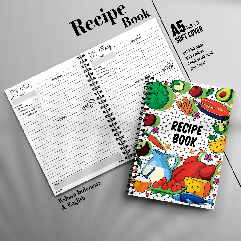 RECIPE BOOK A5 RECIPE Notebook | Shopee Singapore