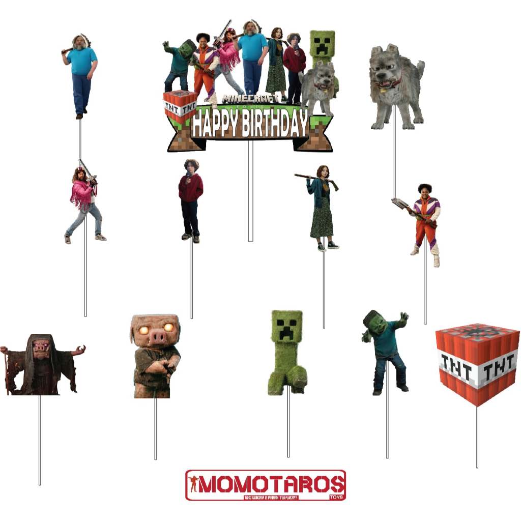 Minecraft the movie cake Topper contains 12 pcs | Shopee Singapore
