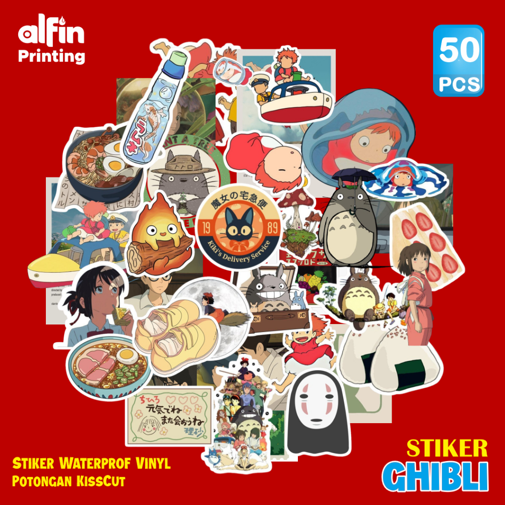 Sticker pack- Custom Gibli Stickers-Vinyl Lami Waterproof/Waterproof ...