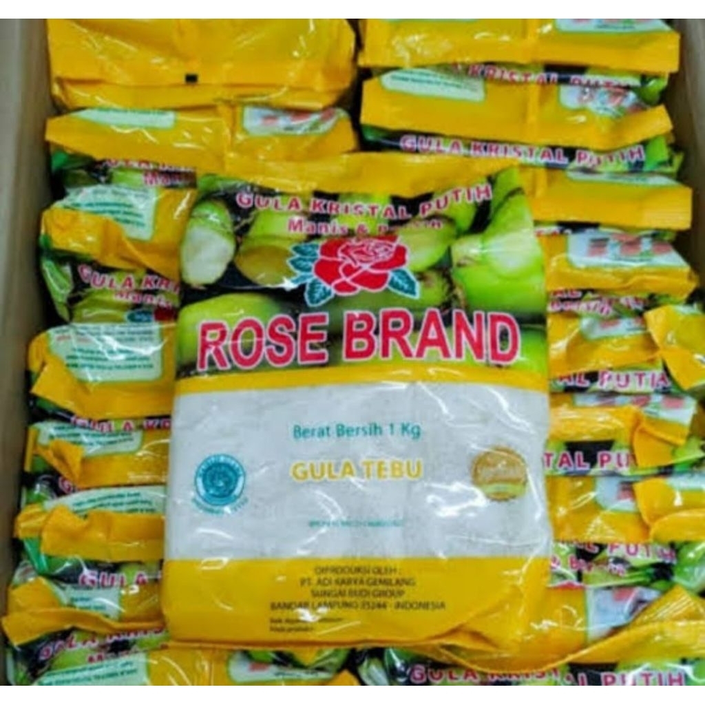 Rosebrand granulated sugar, 1kg packaging per carton of 20kg | Shopee ...