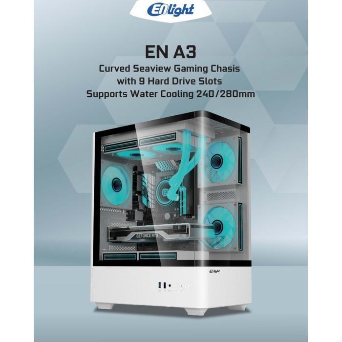 Enlight EN A3 Computer PC Case | Mid Tower | Micro M-ATX Case | 3 Fan ...
