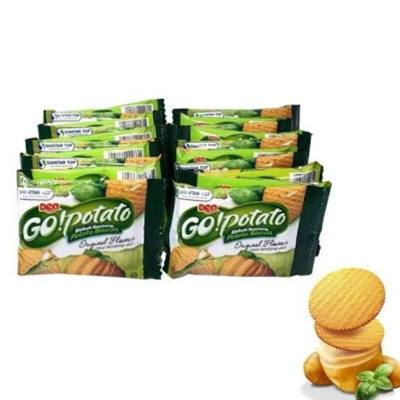 Go! Potato BISCUITS ORIGINAL POTATO FLAVOR 1 PACK CONTAINS 7 GR X 20 ...