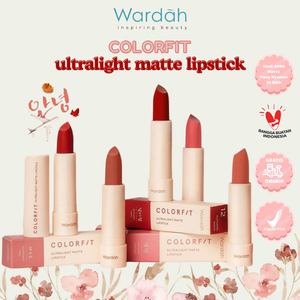 Wardah Colorfit Ultralight Matte Lipstick 3.6gr | Shopee Singapore