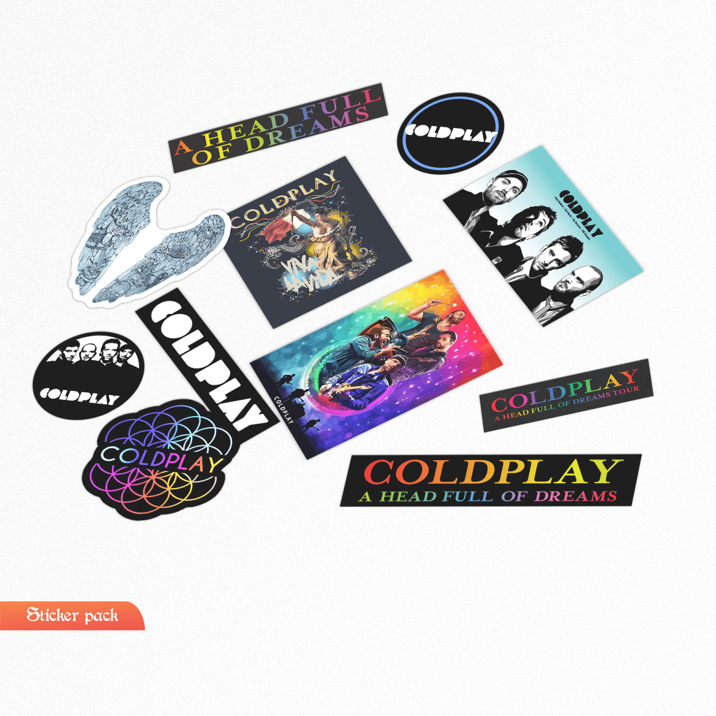 Coldplay band sticker pack | Shopee Singapore