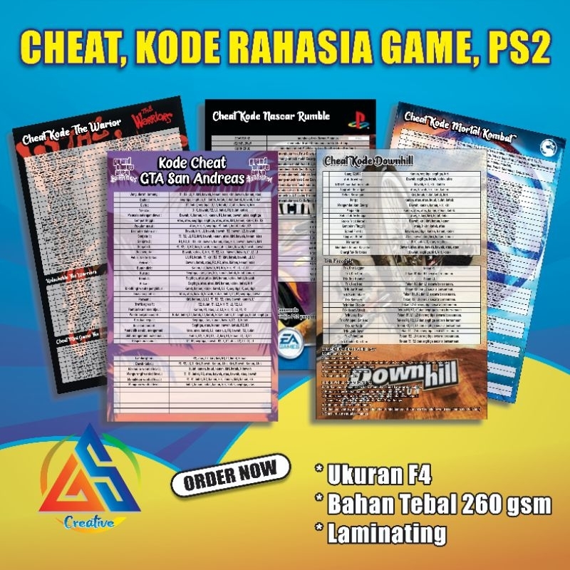 Cheat, Secret Code of PS2, GTA, Downhil, The Warior, Mortal kombat Games | Shopee Singapore