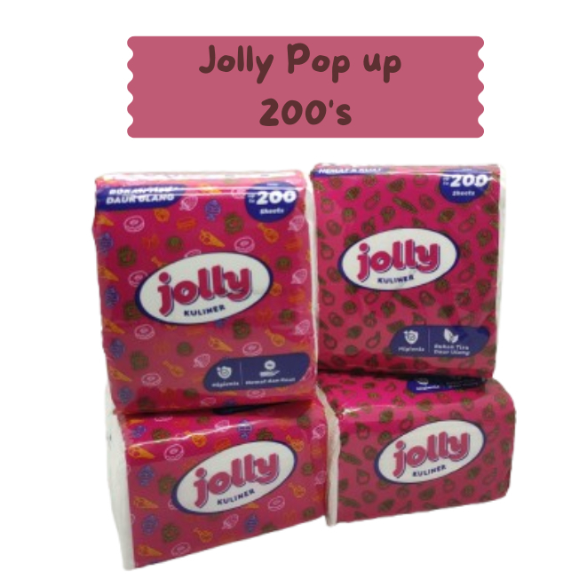 Jolly Pop Up Facial Wipes 200 Sheets 2 Ply 90 Grams | Shopee Singapore