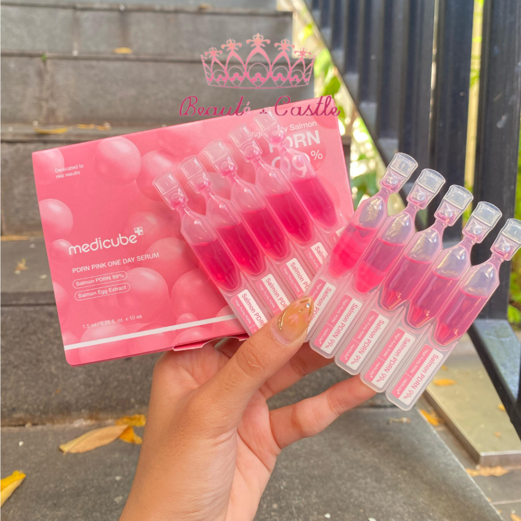 MEDICUBE PDRN Pink One Day Serum High Purity Salmon 99% 1,5ml X 10ea / Instant Brightening ...