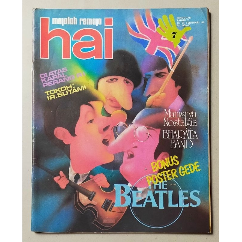 Hai Magazine no.7 / 18 February 1986 : The Beatles - Pin up Mick Jagger ...