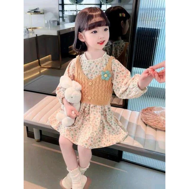 Beautiful korean style Dress for Girls with Long Sleeves / Latest ...