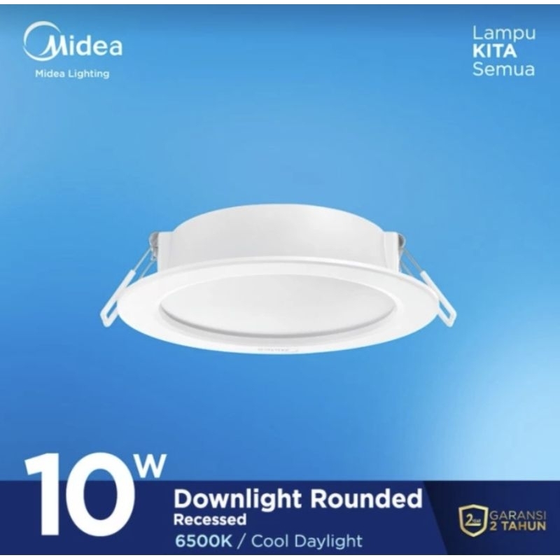 Midea Led Downlight 10/ 14/ 18 Watt White 6500K CDL 5 Inch | Shopee ...