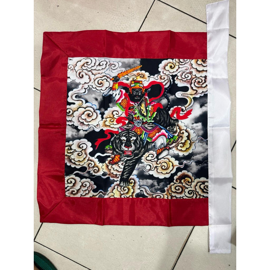 Flag ciu ling god han tan kong - tio guan sue 55cm x 55cm | Shopee ...