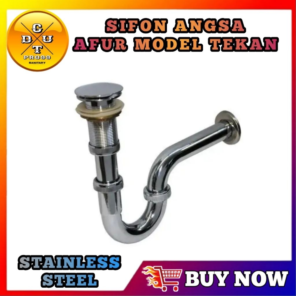 Sink Siphon Drain Press On Of Wasthafel Stainless Steel Anti-Rust Swan ...