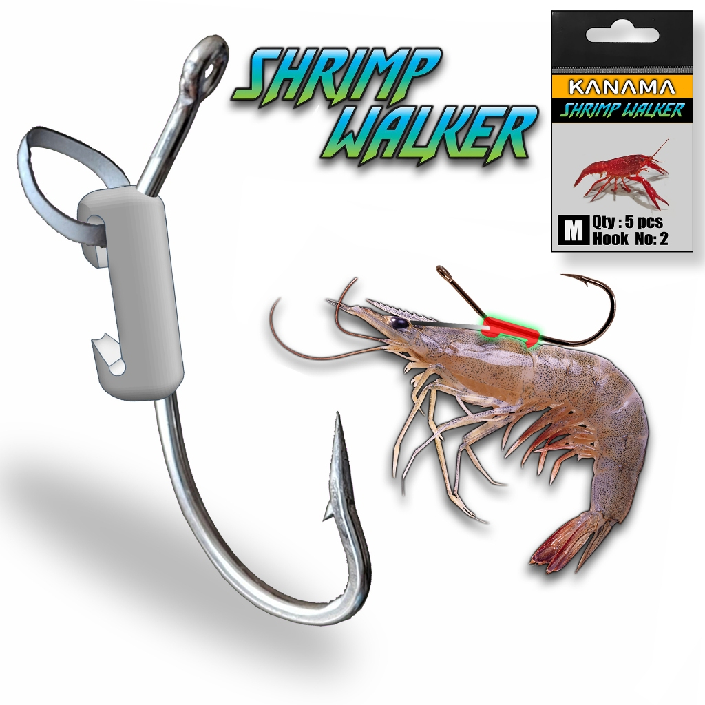 MATA SHRIMP WALKER Original Hook Eye Live SHRIMP Bait With Soft Legs ...