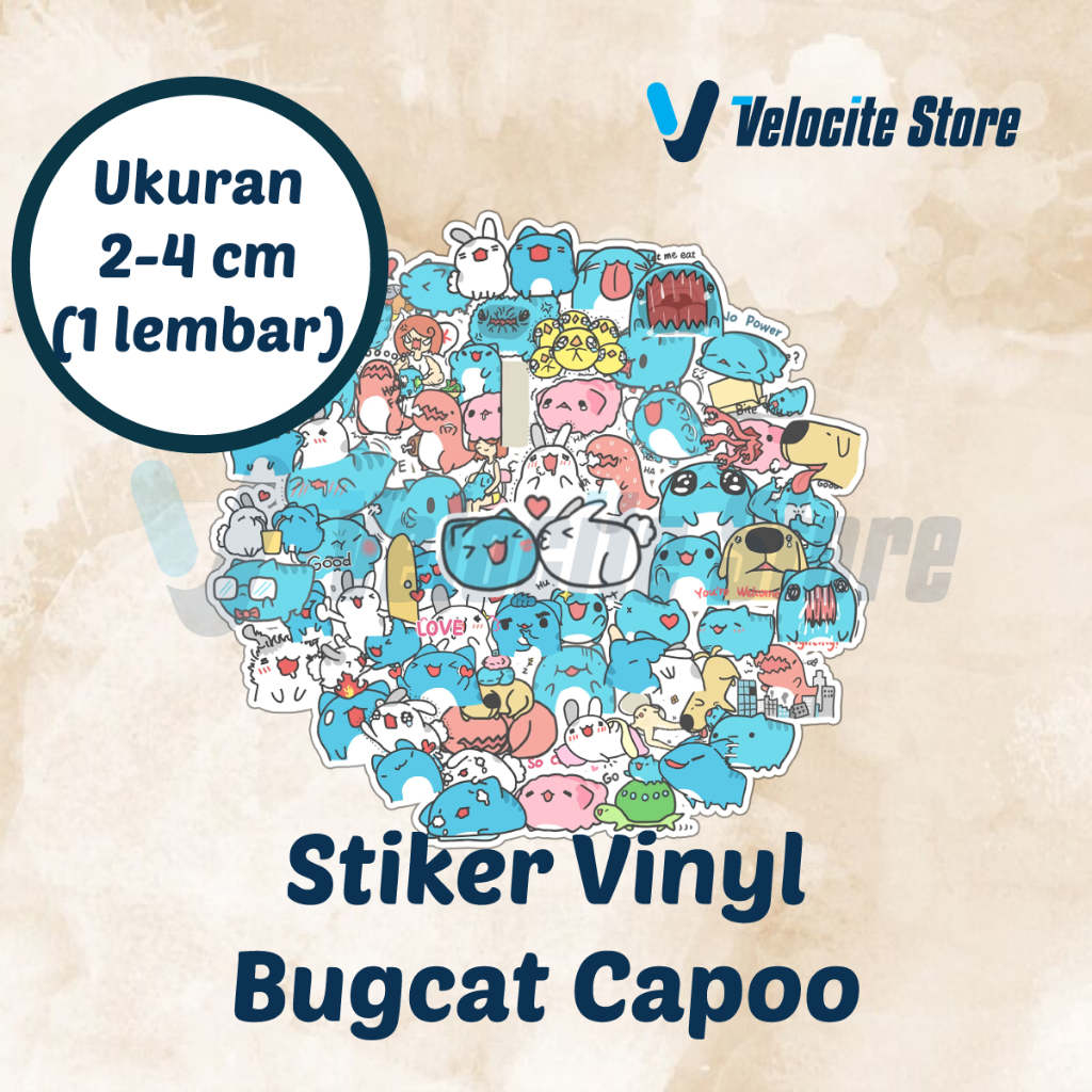 Bugcat Capoo Vinyl Sticker Size 2-4 cm (1 Sheet) | Shopee Singapore
