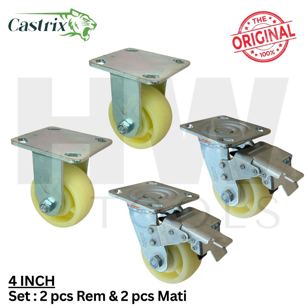 Nylon Wheels Trolley Adjusting Showcase Rack Set 2 pcs Brakes 2 pcs ...