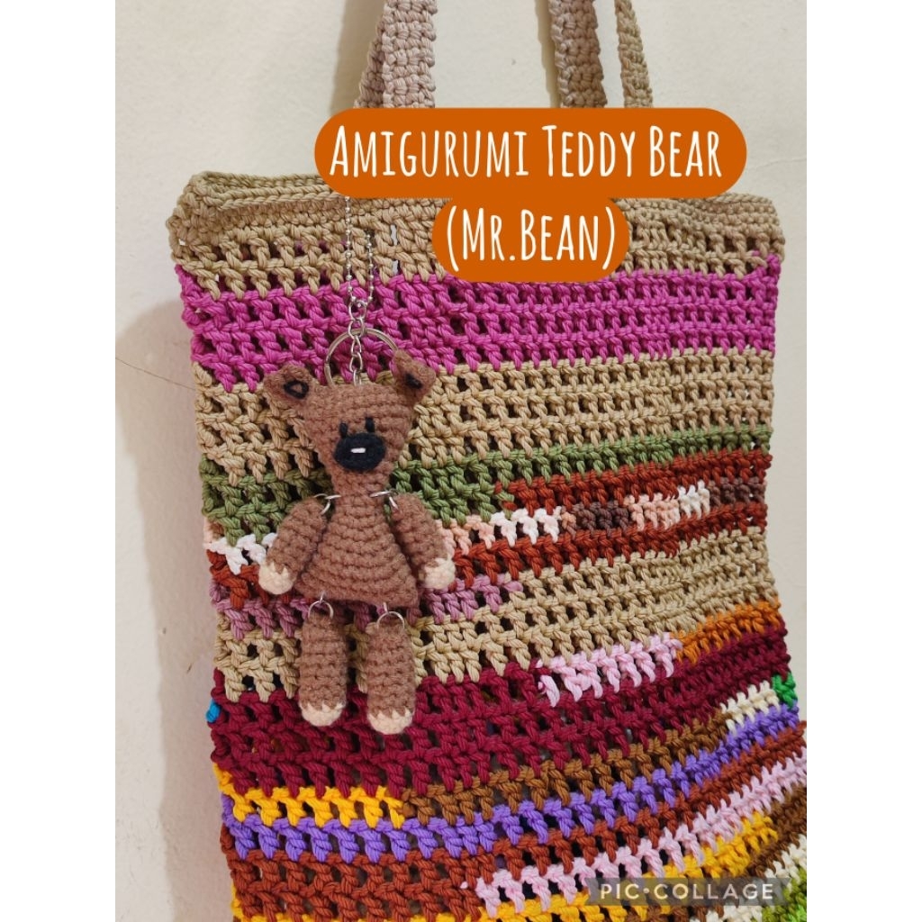 Amigurumi teddy bear mr.bean/knitted headband mr.bean | Shopee Singapore