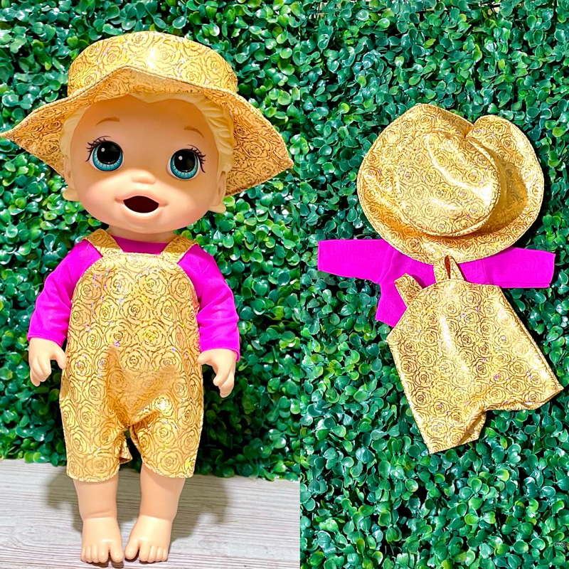 Baby Alive Snackin Lily Doll Clothes (Top+Overall+Hat) | Shopee Singapore