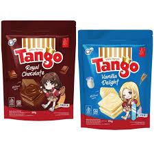 [1 Dus CONTAINS 18] TANGO WAFER CHOCOLATE & VANILLA POUCH 99g | Shopee ...