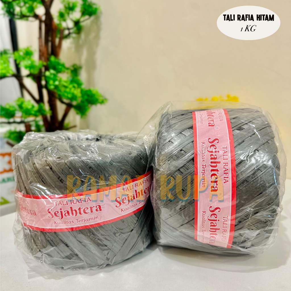 RAFIA ROPE ROLL BLACK 1 KG | Shopee Singapore