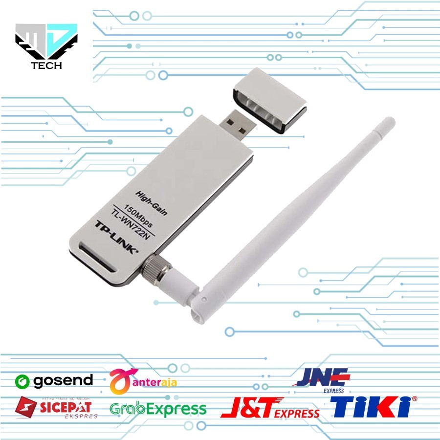 Tp Link TL-WN722N USB Receiver WiFi High Gain Wireless Adapter | Shopee ...