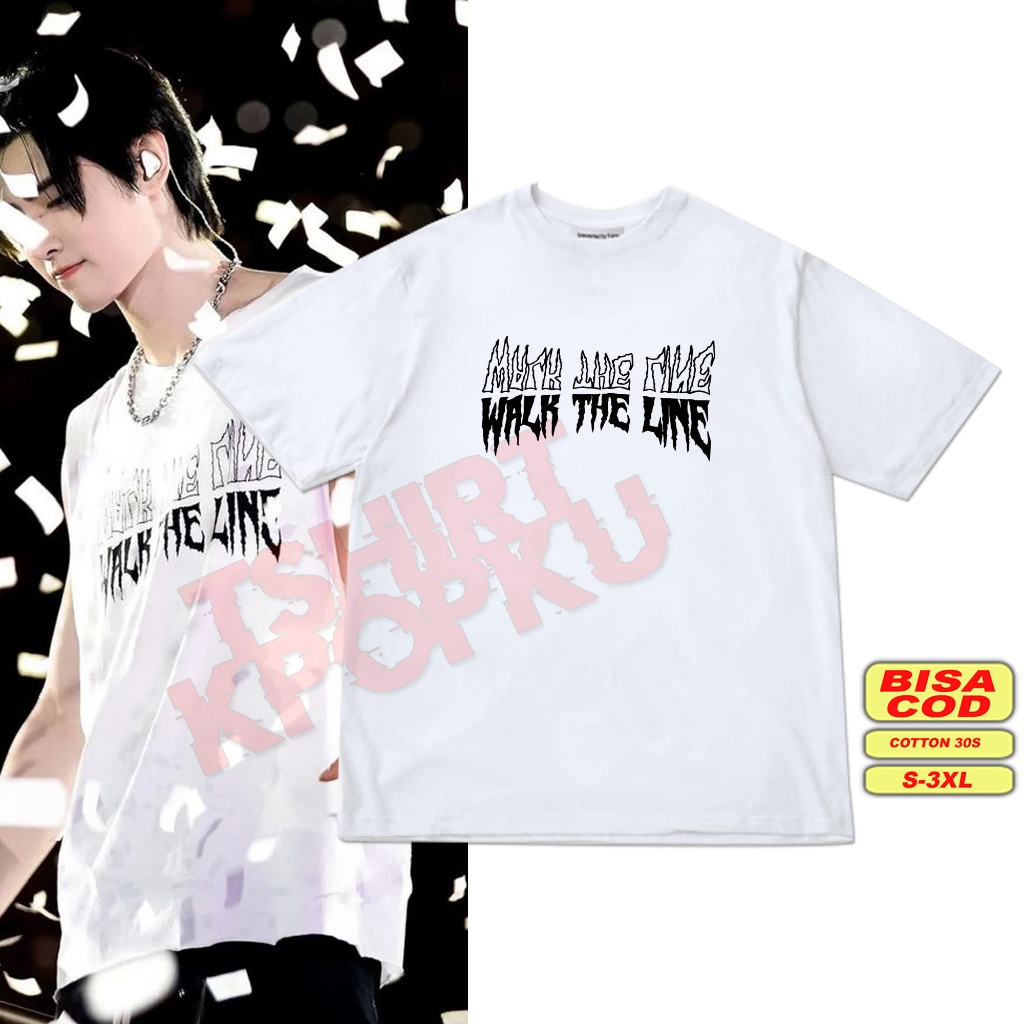 Korean kpop engene t-shirt version 2 WALK THE LINE TOUR version 2 lines ...
