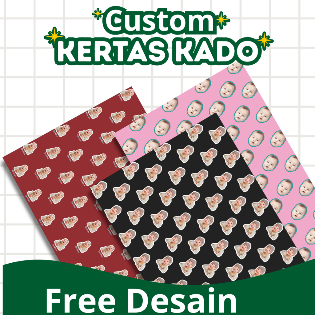 Print Custom Gift Wrapping Paper with Your Own Face Kpop Using Photos ...