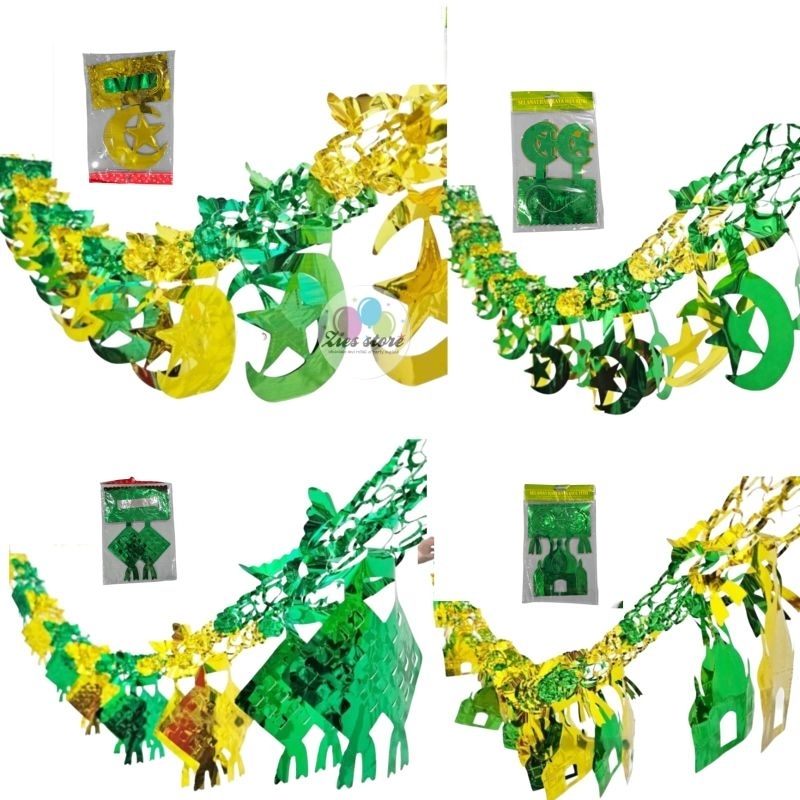 Eid hanging decorations / 3D Eid al-Fitr garlands / Eid al-Fitr ...