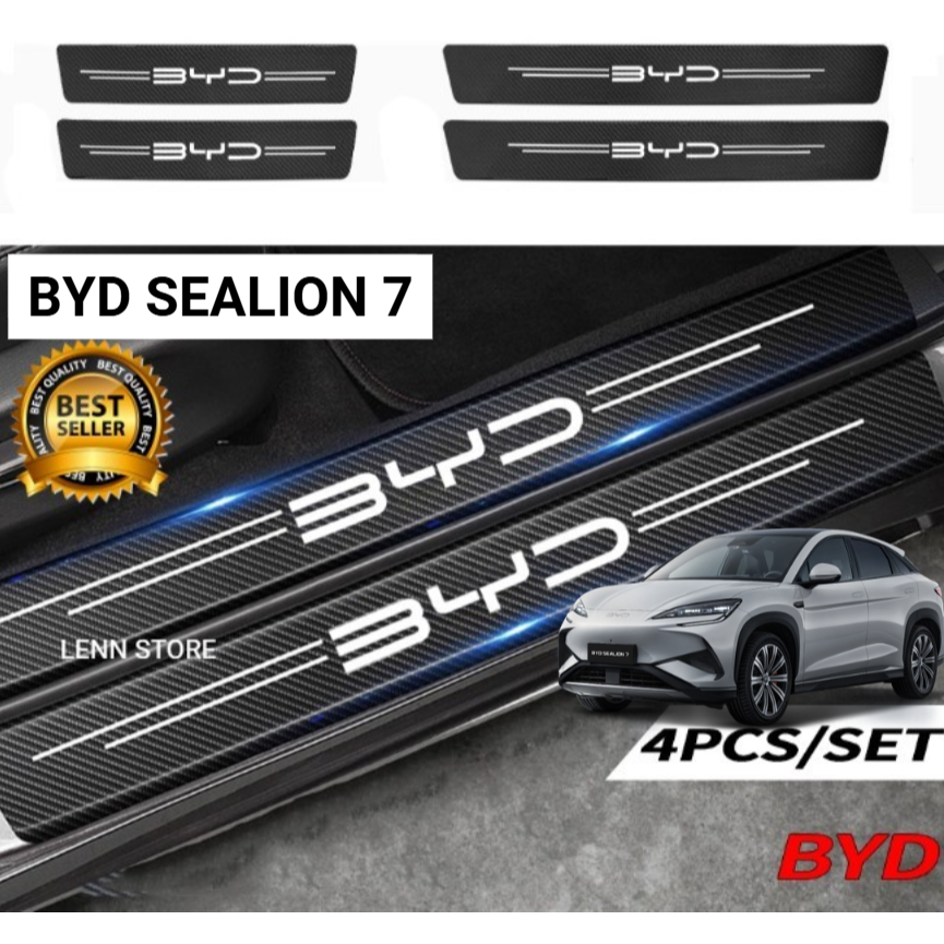 4Pcs Car Door Sill Plate Stickers BYD SEALION 7 2025 2026 | Shopee ...