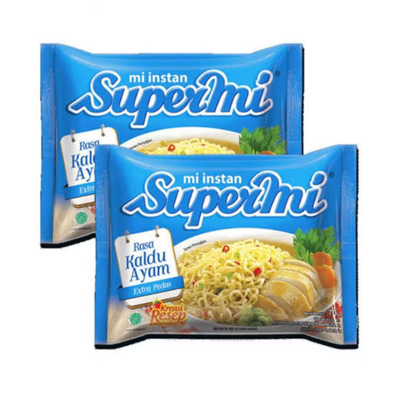 Supermi Instant Noodles with extra spicy Chicken Broth Flavor Instant ...