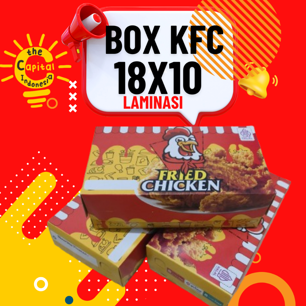 Thick LAMINATED CHICKEN KFC BOX [content 100 pcs] | Shopee Singapore