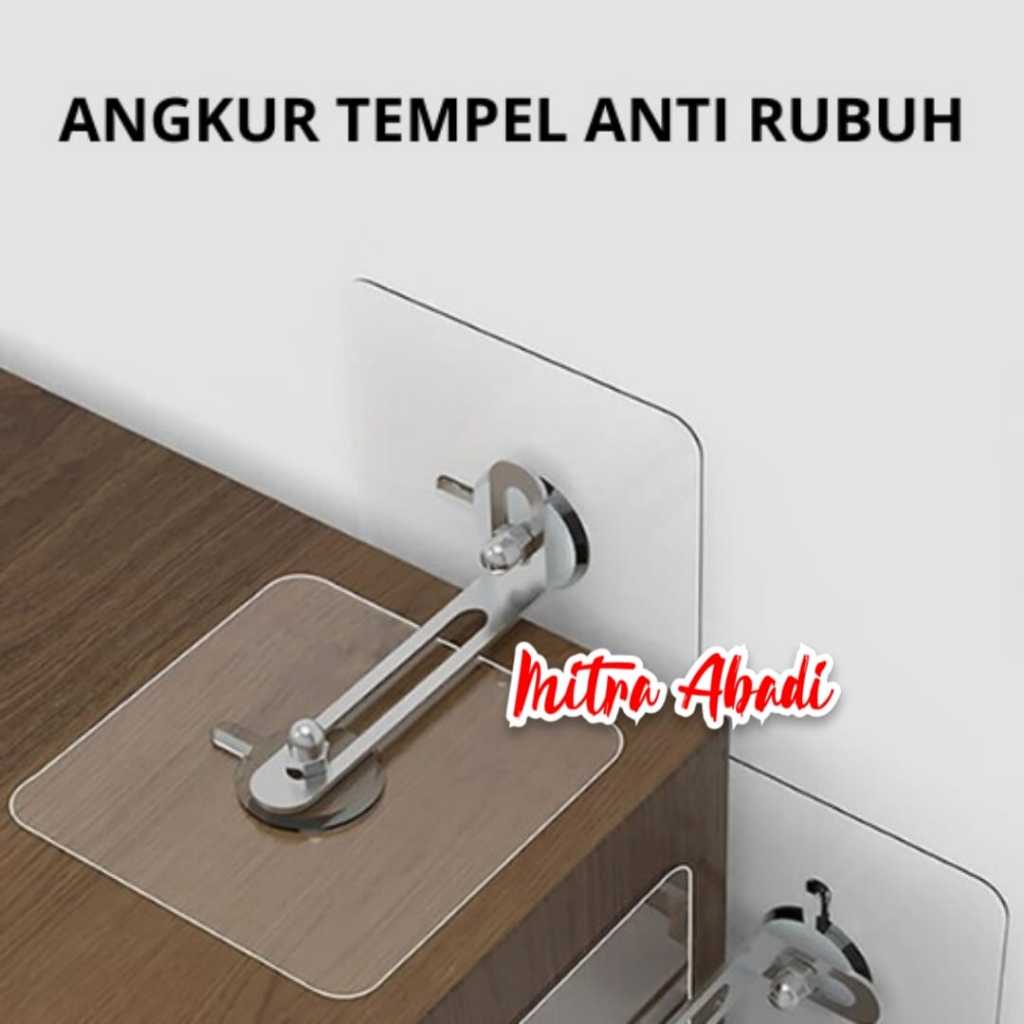 Anti-Rubing Stick-on Anchor / Cabinet Fixed Anti-toppling Bookshelf ...